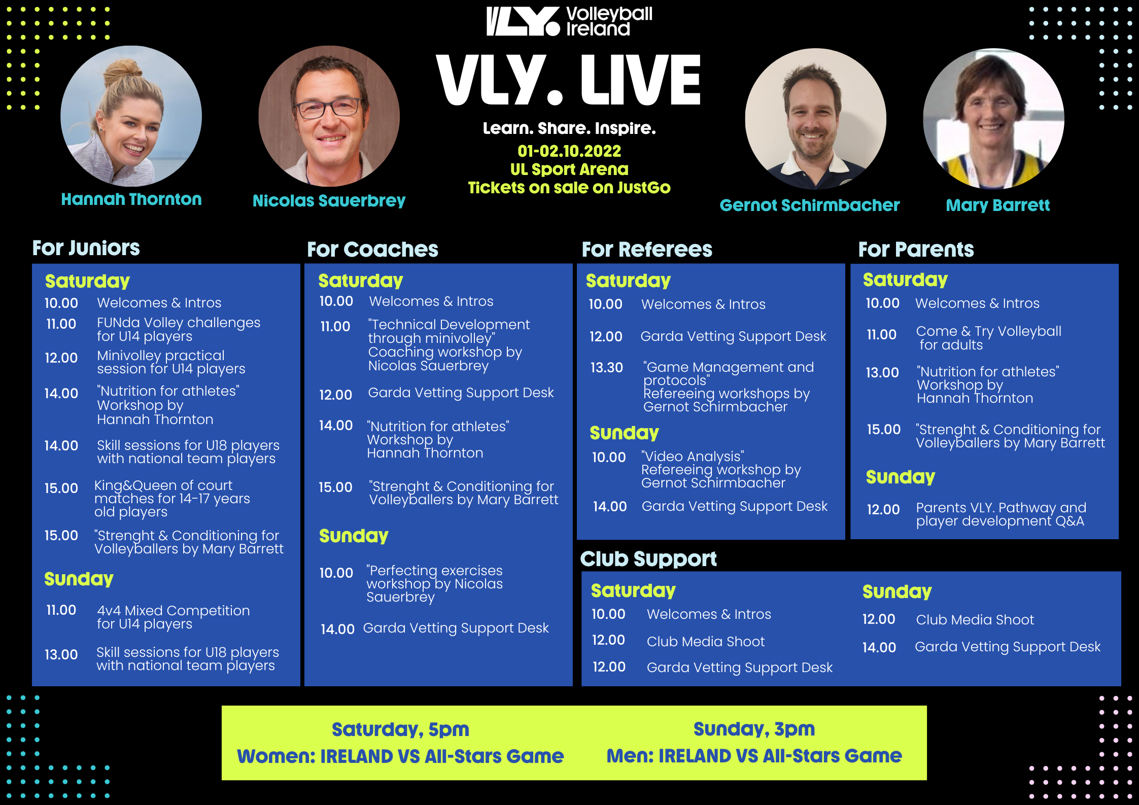 VLY. LIVE Weekend Schedule | Volleyball Ireland